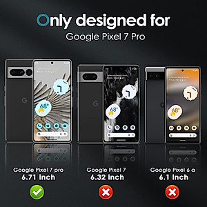 YWXTW [2 Pack] Privacy Screen Protector for Google Pixel 7 Pro,Tempered Glass Anti-Spy 9H Hardness Film for Google Pixel 7 Pro,HD Anti-Scratch Easy Install Bubble Free Case Friendly