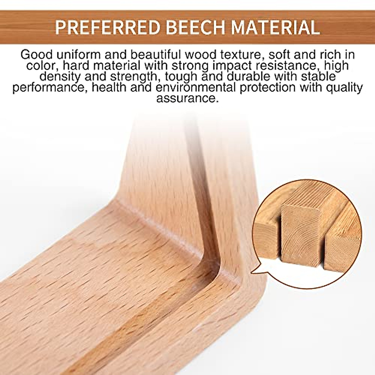 wavamawa 4x6 inch Picture Frames Set of 2-Wooden Photo Frame with Wood of Beech Base and HD Organic Glass Cover for Tabletop or Desktop Display-Horizontal&Vertical