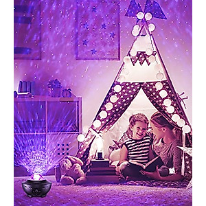 Galaxy Projector Star Projector, Water Wave and Star Effects, APP Control, Speaker, Remote Control, Party、Room Decoration Lights for Kids and Adults