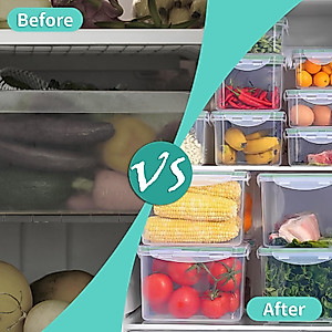 UULID 50 PCS Plastic Food Storage Containers Sets with Lids Leakproof Reusable BPA Free Snap Lid Storage Containers Small Meal Prep Containers with Snap Lids Labels & Marker Pen