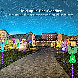 2Pcs Angel lamp Solar Lawn Light Angel Solar Lawn Light, Garden Angel Gifts Garden Decor Garden Gifts for mom Memorial Stones for Loved Ones