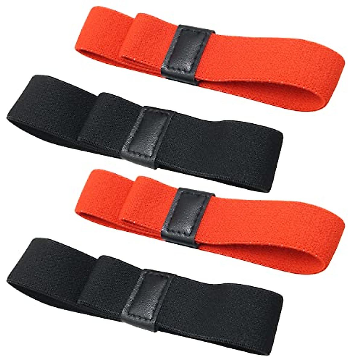 Lunch Box Elastic Bands FMHXG 4PCS Black and Red Double Layer Bento Box Fixing Straps Lunch Container Sealing Straps for Home School Office Outdoor Camping, Bento Lunchbox Strap