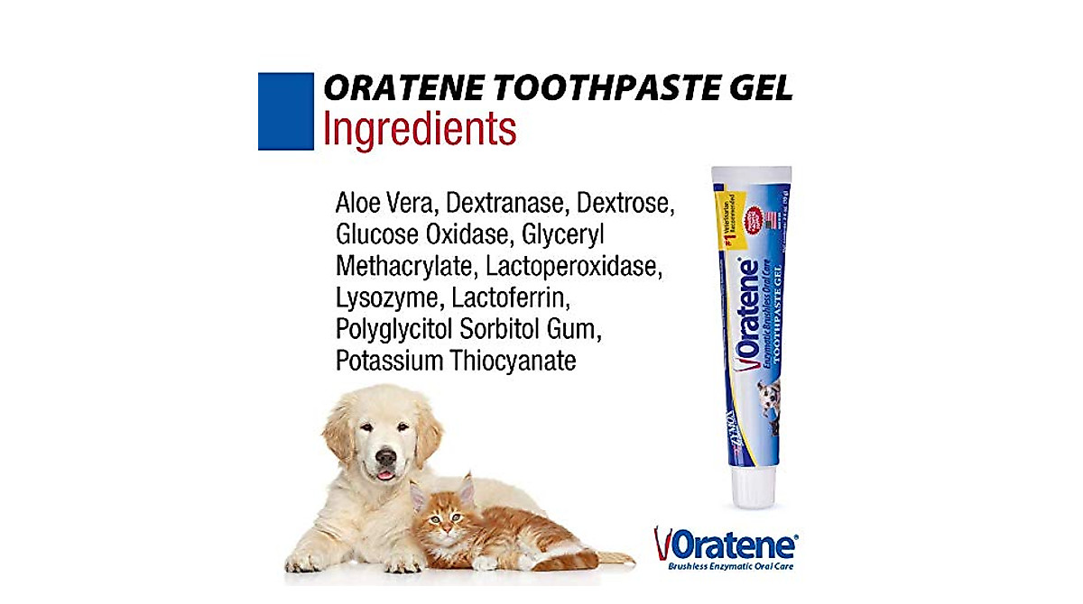 Oratene Brushless Toothpaste Gel for Dogs & Cats - Easy Oral Care