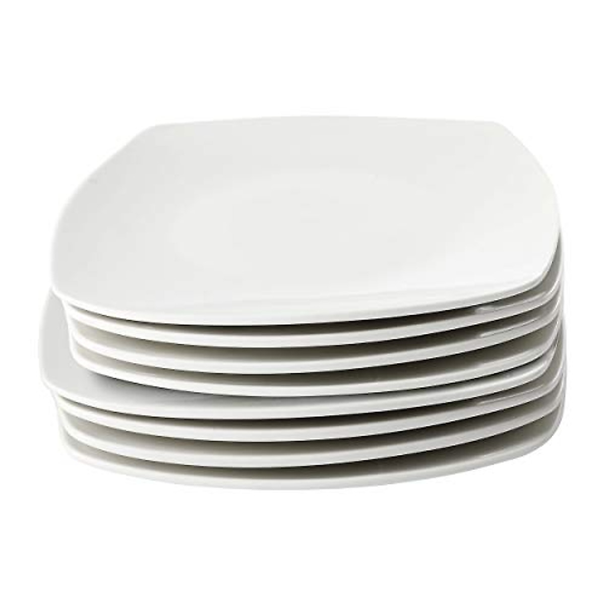 Gibson Home Zen Buffet Dinnerware, 8-Piece Porcelain Dinner Plate Set, White