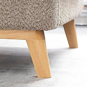 Living Room Single Sofa Chair,Modern Upholstered Teddy Sherpa Fabric Upholstery Accent Arm Chair,Comfy Reading Lounge Tub Barrel Club Arm Chair for Bedroom Small Spaces,Tufted Decorative,Lumbar Pillow