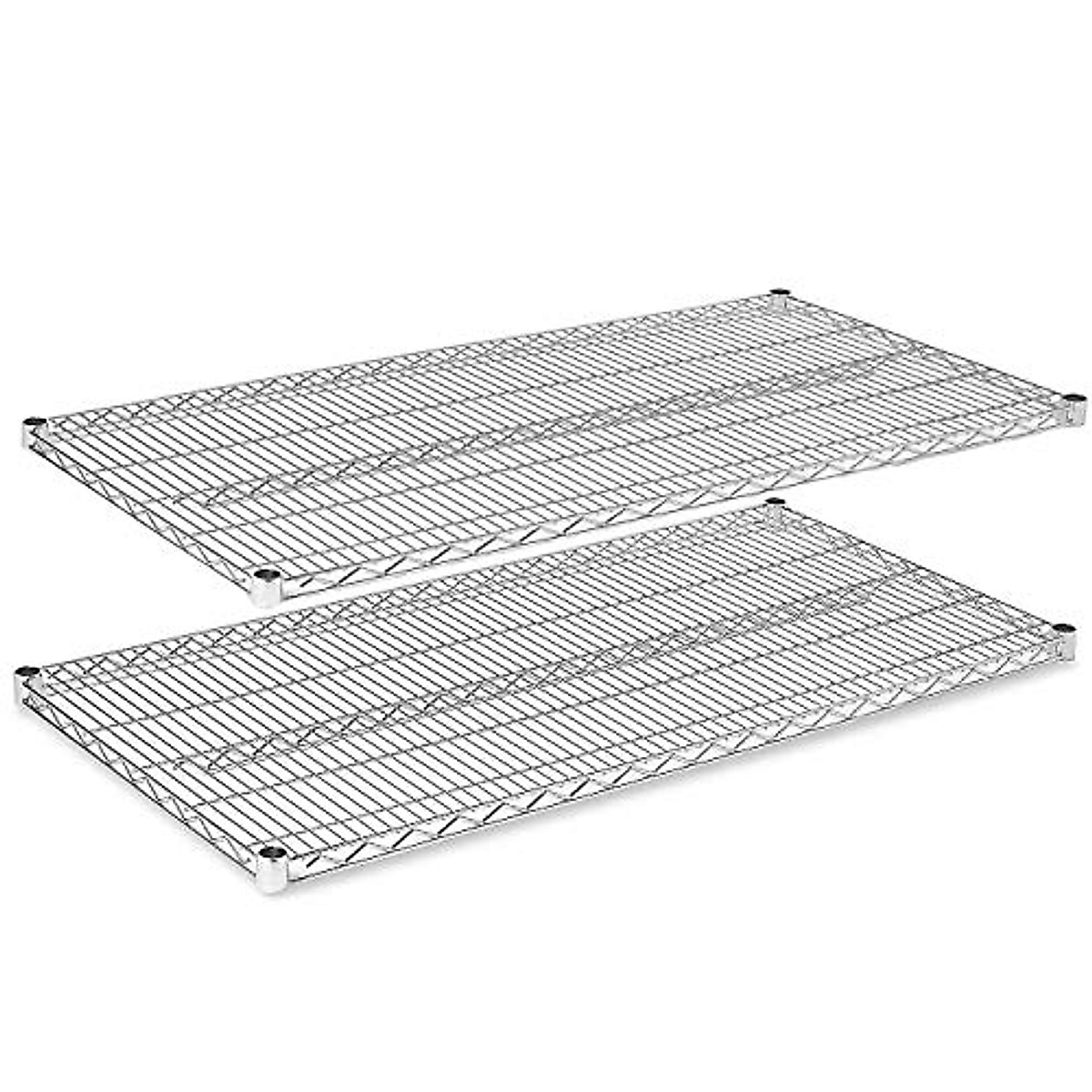 Regal Altair Chrome Wire Shelf |Pack of 2 Shelves| for Storage in Dry Environments | Ideal for Stores, Restaurants, Businesses and Homes (Chrome Wire Shelves, 18''W x 36''L)