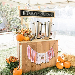 Pumpkin High Chair Banner for 1st Birthday - Our Little Pumpkin Banner, Halloween Birthday Banner, Baby Girl First Birthday Decorations, Fall Party Photo Prop