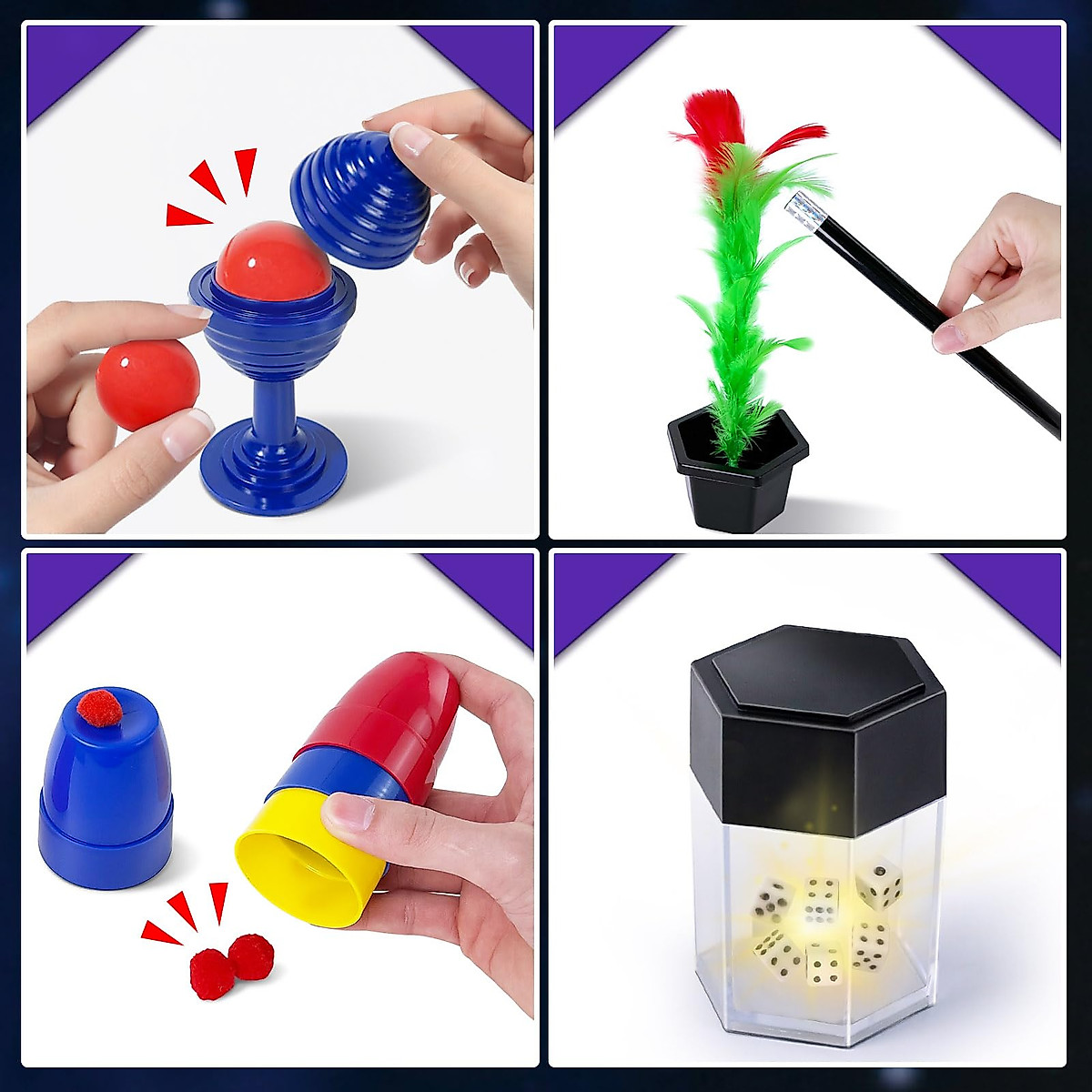 Heyzeibo Magic Set - Magic Tricks Kit With Step-By-Step Instructions for Kids Ages 6-12 - Magic Toy Gifts for Girls and Boys Beginners