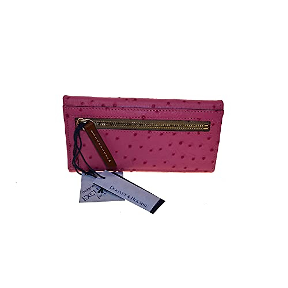 Dooney & Bourke Ostrich Continental Clutch Hot Pink