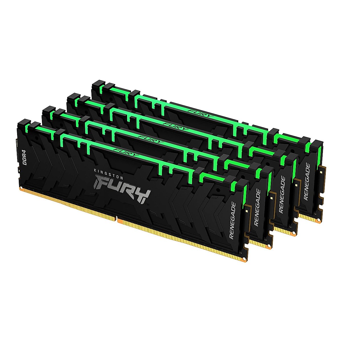 Kingston Fury Renegade RGB 64 GB (4 x 16 GB) 3600 MHz DDR4 CL16 Desktop Memory Kit of 4 KF436C16RB1AK4/64