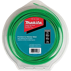 Makita T-03361 Round Trimmer Line, 0.080”, Green, 400’, 1 lbs.