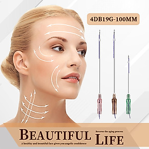 GRITRIVAL 4D Big V Pdo Threads, Lifting Thread V 360° Pdo Thread (16PCS-19G*100MM)