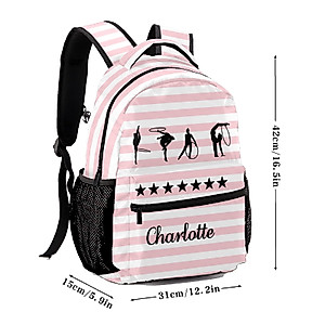 Deven Art Gymnastic Woman Personalized Kids Backpack for Boy/Girl Teen Primary School Daypack Travel Bag Bookbag