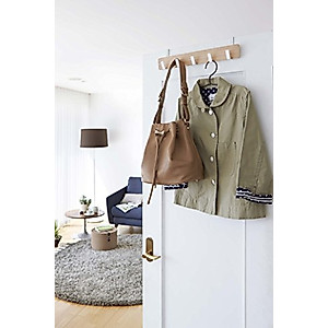YAMAZAKI Home Ply Over The Door Hooks - Hanging Coat Rack, Beige, small