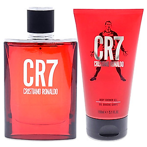 CR7 Cristiano Ronaldo - Gift Set - Sporty And Modern Essence - Fresh And Woody Fragrance - Long Wearing Aromatic Scent For Men - 1.7 Oz EDT Spray, 5.1 Oz Shower Gel - 2 Pc Set