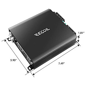 Recoil DI550.4 Full-Range Class-D 4-Channel Car Audio Amplifier, 1,040 Watts Max Power, 2-4 Ohm Stable, Mosfet Power Supply, Bridgeable