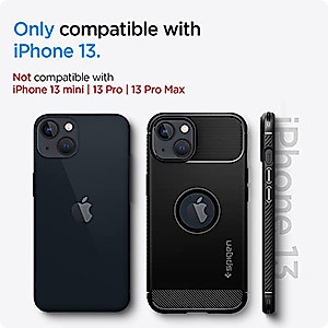 Spigen Rugged Armor Designed for iPhone 13 Case (2021) - Matte Black