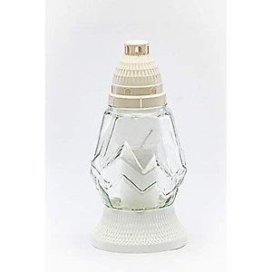 Candle / devotional Candle / Memorial Candle / Cemetery Candle / Grave site Decor (White)