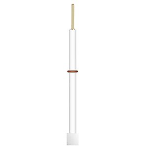 stonylab Platinum Sheet Electrode, 99.99% Purity 10x10x0.1mm Pt Plate Electrode Platinum Foil Electrode with PTFE Body
