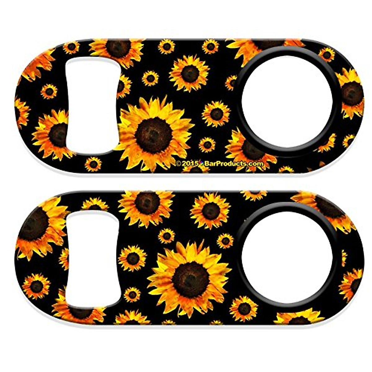 BarConic Mini Opener with Retractable Reel - Sunflowers