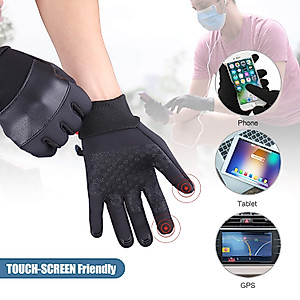 SkyGenius Winter Gloves for Men Women, Thermal Gloves Anti Slip Touchscreen Cold Weather Warm Gloves for Cycling Running Biking Driving Hiking(S)