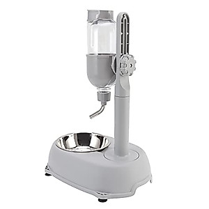 500ml Pet Standing Water Dispenser Bowl, Food Feeder Bowl with Detachable Pole Automatically Feeding Water