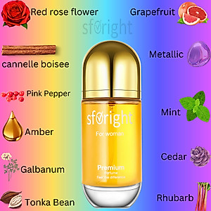 sfright Caroline Herrera Rose Inspired Fragrance For Women - Bubbly Rosé, Peach Blossom, Jasmine - Fresh, Dynamic, Sensual - Day and Night Wear - Edp Spray 3.04 Oz