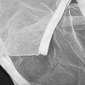Strnek 2Pcs Bird Cage Cover Seed Catcher Birdcage Lightweight Soft Airy Polyester Mesh Cover Skirt Guard Universal Parrots Cage Accessories 26.0-52.0Inx6.7In (Small-White)