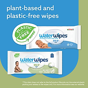 WaterWipes Bundle, Original 540 Count (9 packs) & Textured Clean Wipes 240 Count (4 packs), Plastic-Free, 99.9% Water Based Wipes, Unscented, Hypoallergenic for Sensitive Skin, Packaging May Vary