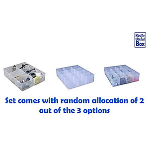 Really Useful Storage Box 35 Litre Clear with 2 x Large Dividers