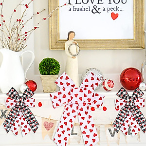 Gift Ribbon, Curling Ribbon Wired for Gift Wrapping, 2.5" 10 Yards Heart Pattern, Gift Wrap Ribbon for Bows Bridal Wedding Anniversary Ceremony Decorations