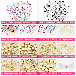 Funtopia 3mm 21600pcs Seed Beads for Jewelry Making, 60 Colors Small Glass Beads for Bracelets, Friendship Bracelet Kit with Alphabet Letter Beads, Evil Eye Beads for DIY, Art and Craft
