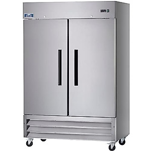 Arctic Air AR49 54" Two Section Two Solid Doors Reach-in Commercial Refrigerator, 49 Cubic Feet, 115v, Stainless Steel