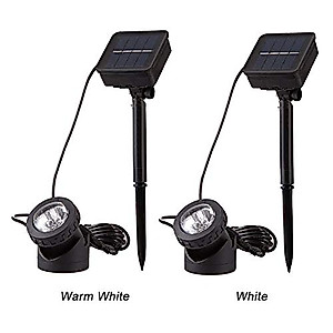 LVOERTUIG Spot Lamp Light Solar Pool Pond Lights Waterproof Solar Submersible Pool Pond Projection Lamp for Pond Garden Pathway