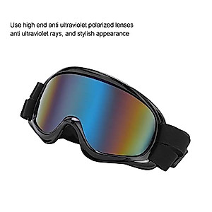 Dog Sunglasses Prevent UV Stylish Comfortable Exquisite Small Pet Sunglasses for Dogs (Black Frame Blue Film)