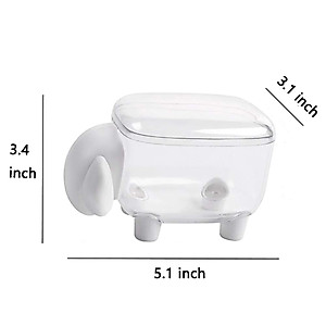 Creative Dustproof Storage Box, for Office Stationery, Toothpicks, Cotton Swabs, etc. (Sheep) (Black)
