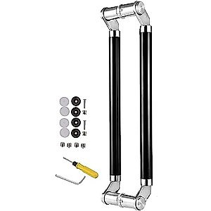 Barn Door Push Pull Door Handle Modern Brushed Push Pull Door Handle for Interior French Doors/Exterior Door, Heavy Duty Stainless Steel Commercial Barn Door Handle for Kitchen/Bathroom, Back-to-Back