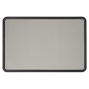 Quartet Bulletin Board, Fabric, 3 x 2 Feet, Office Bulletin Boards, Contour Gray Plastic Frame (7693G)