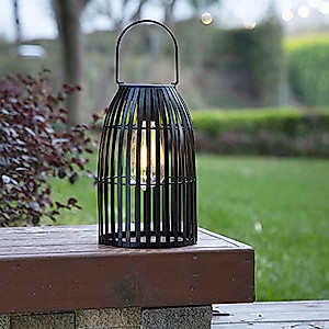 Solar Lantern Outdoor Waterproof Hanging Metal Birdcage Shaped Solar Powered Lantern Decorative Solar Light for Garden / Yard / Patio / Porch