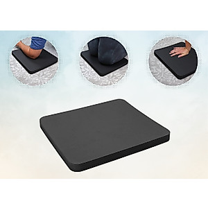 Polar Whale Exercise Kneeling Pad Cushion for Knees Hands Elbow Wrist Non-Slip Durable Thick Comfortable Kneeling Portable High Density Waterproof Black Foam 14 x 12 Inches Easy Clean