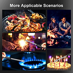 KTEBO 2Pcs Rechargeable Electric Lighters, TYPE-C Long Lighter Use Plasma Arc to Light Candle, Windproof Arc Lighter, Candle Lighter, BBQ Grill Lighter, Camping Accessories