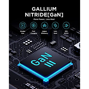 USB C Charger, EHO 65W GaN III PPS Fast Charger Adapter, 3-Port Foldable Compact Wall Charger Compatible with MacBook Pro/Air, Galaxy S22/S21, Note 20/10+, iPhone 13/12, iPad Pro, and More, Black