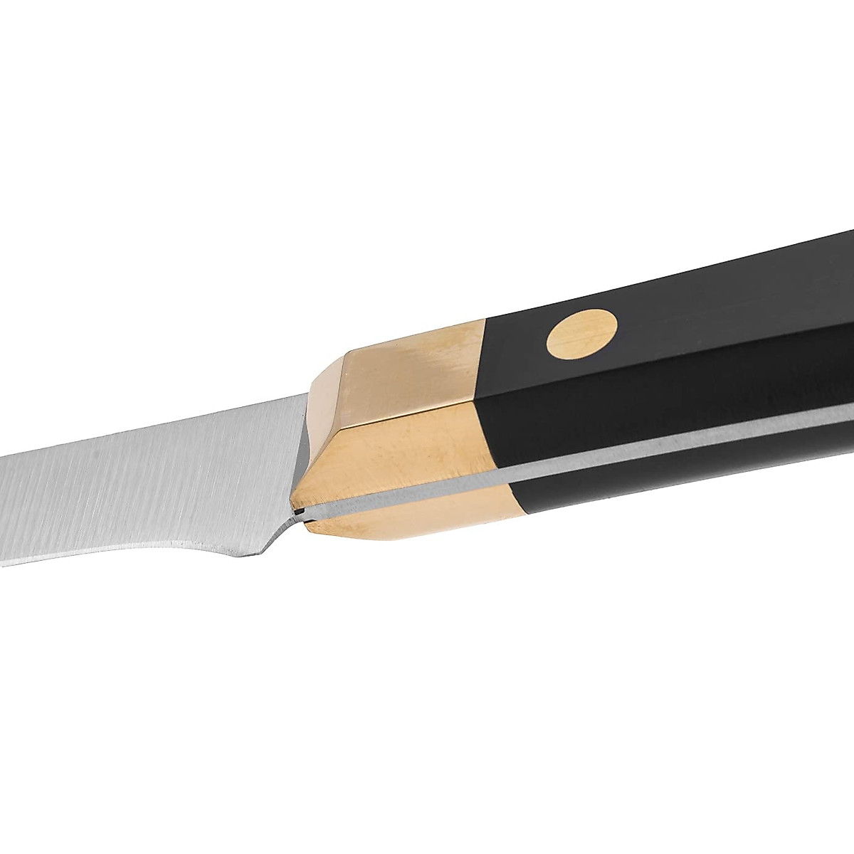 ARCOS Carving Knife 12 Inch Stainless Steel. Ham Slicer Knife for Cutting Ham and Meat. Ergonomic Polyoxymethylene Handle and 300mm Blade. Series Regia. Color Black/Gold