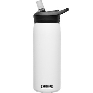 CamelBak eddy+ Water Bottle with Straw 20oz - Insulated Stainless Steel, White