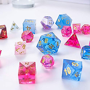 LET'S RESIN Dice Molds for Resin,Resin Dice Mold Set with Letter Number,Polyhedral Silicone Dice Molds for Resin Casting,3D Silicone Mold Kit for DIY Personalized Dices Making,Table Board Game