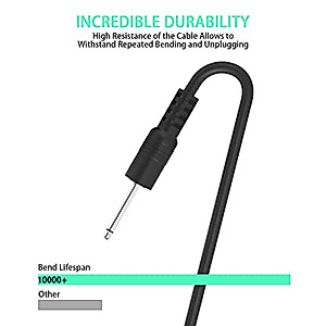 SCOVEE 3ft Replacement DC Charging Cable,2.5mm Charger Cord,USB DC Charger,USB to DC 2.5mm Fast Charger Cord Adapter