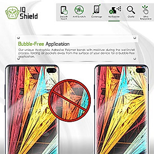 IQShield Screen Protector Compatible with Galaxy S10 Plus (S10+ 6.4 inch)(2-Pack)(Case Friendly) Anti-Bubble Clear TPU Film (NOT Compatible with Verizon S10 5G 6.7)(Works with Fingerprint ID)