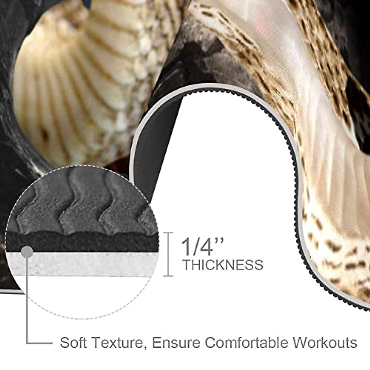 Yoga Mat, Yoga Mats for Home Workout, Workout Mat, Exercise Mats, Pilates Mat, Snake