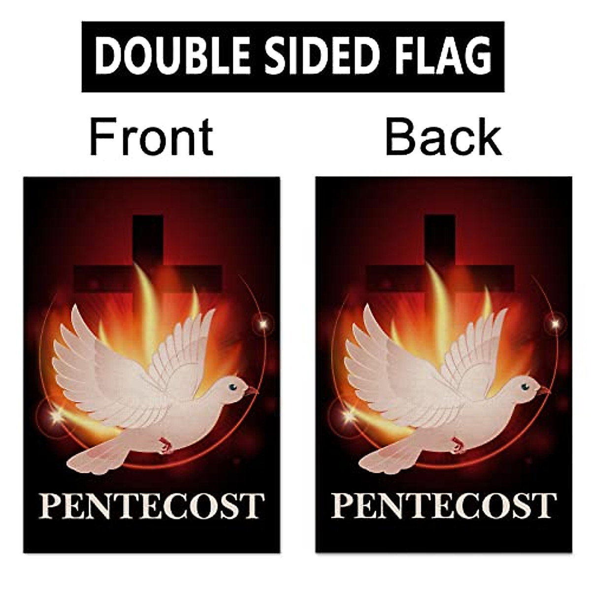 Vohado Pentecost Garden Flag Come Holy Spirit Jute Farmhouse Home Front Yard Sign Outdoor Decoration