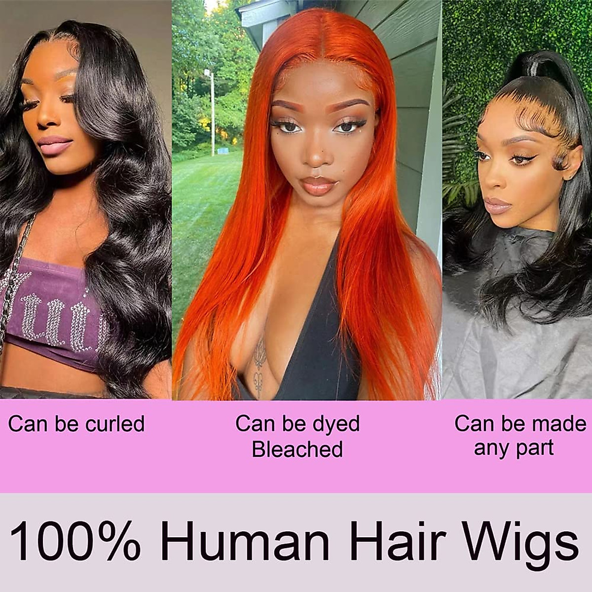 WUANYO 13x6 Straight Lace Front Wigs Human Hair Pre Plucked with Baby Hair 13x6 HD Transparent Lace Frontal Wig 180% Density Brazilian Virgin Wigs for Black Women